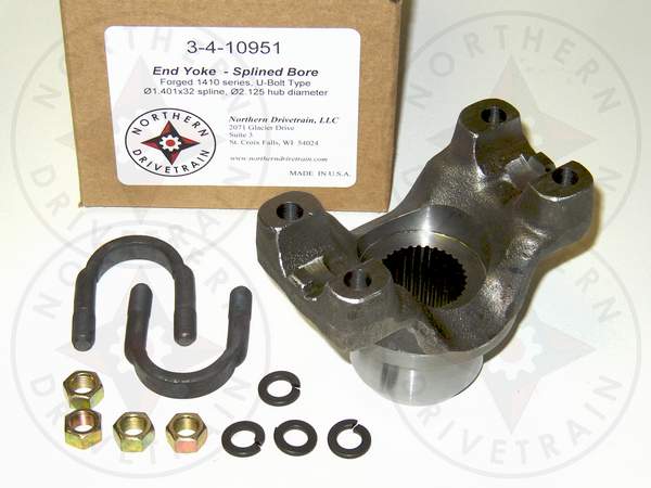 Atlas / NP205 Transfer Case Driveshaft Output Forged Yoke 1410 Series ...