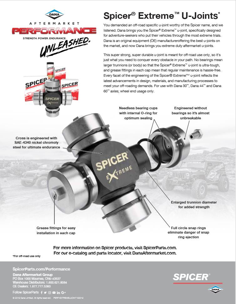 Dana 60 Spicer Extreme Universal Wheel Joint Master Kit 1480 Series ...